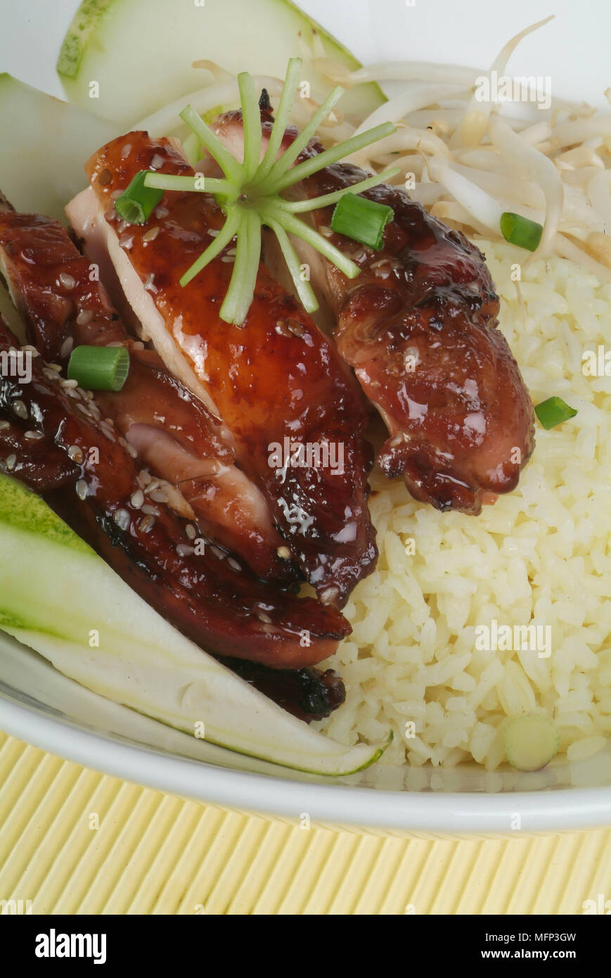 Chicken Rice on the background, asia food Stock Photo - Alamy