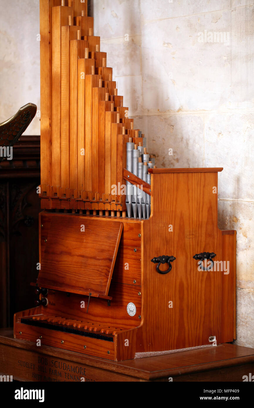 Table top chamber organ. Pipe Organ. St Marys Church. Sudeley Castle ...