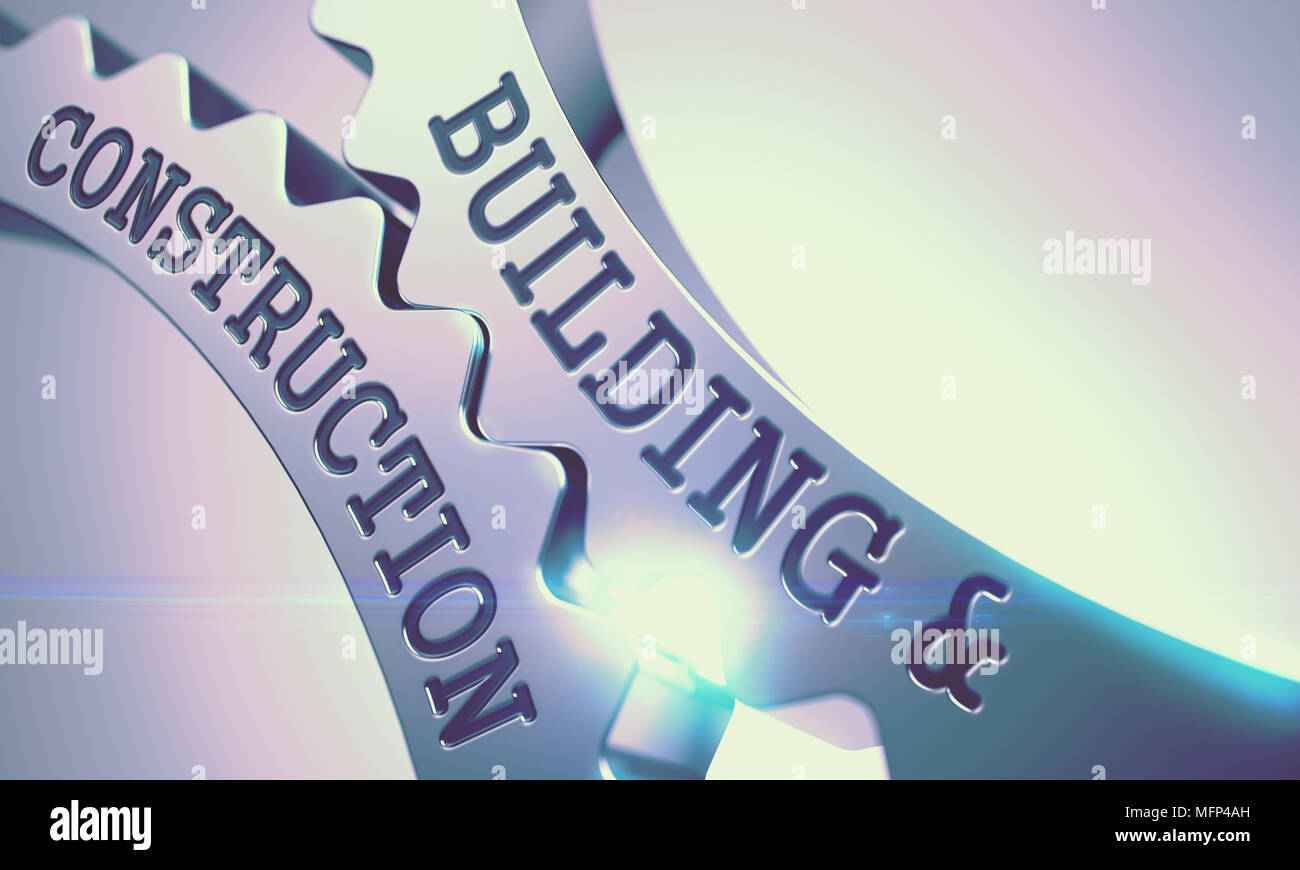 Building And Construction - Mechanism of Metal Cogwheel. 3D Stock Photo ...