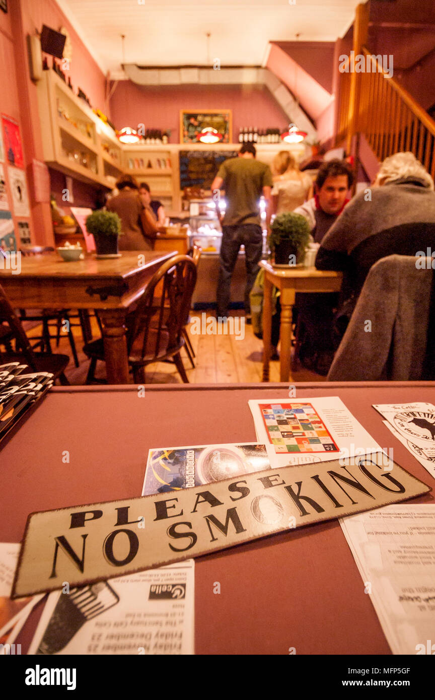 Before the smoking ban at The Sanctuary cafe in Brighton Stock Photo ...