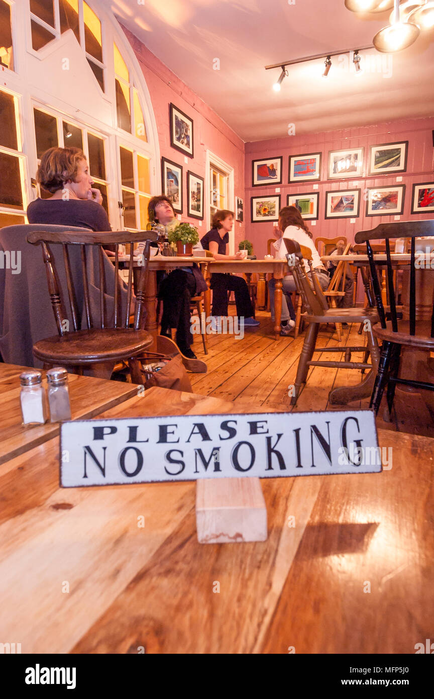 Before the smoking ban at The Sanctuary cafe in Brighton Stock Photo ...