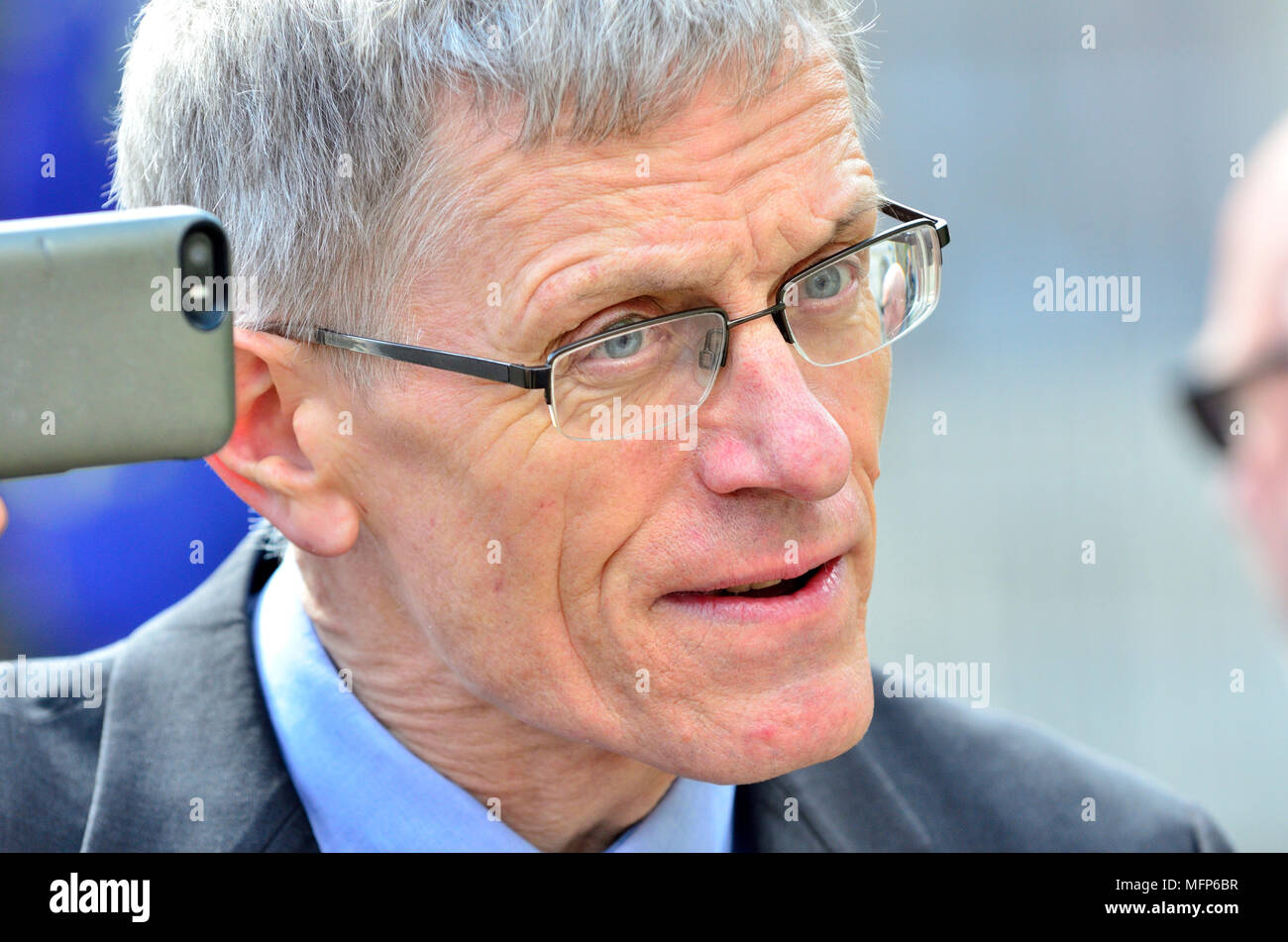 Simon Calder - travel writer and broadcaster - filming an interview on ...