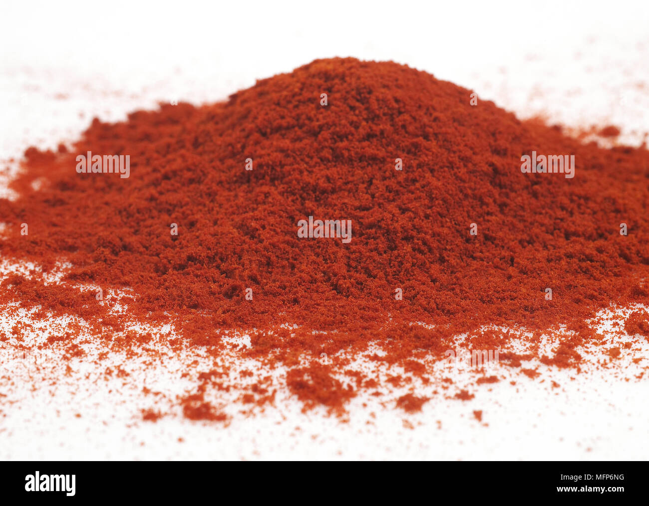 Paprika Powder, capsicum annuum, Spice against White Background Stock ...