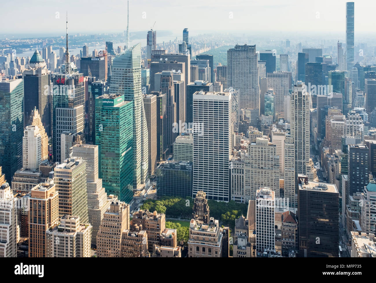 View from observation deck, ESB. Midtown Manhattan Stock Photo - Alamy
