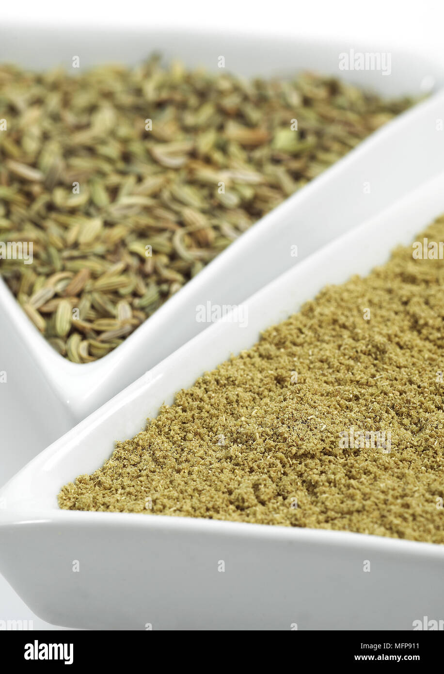Powder and Seeds of Fennel, foeniculum vulgare Stock Photo - Alamy