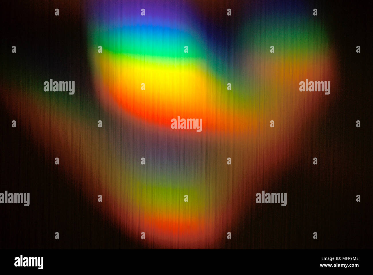 Spectrum abstract effect caused by natural sunlight reflected on to a ...