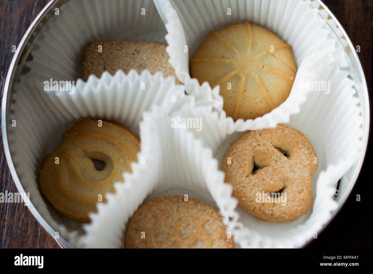 Danish Butter Cookies in box. Traditional Food Stock Photo - Alamy