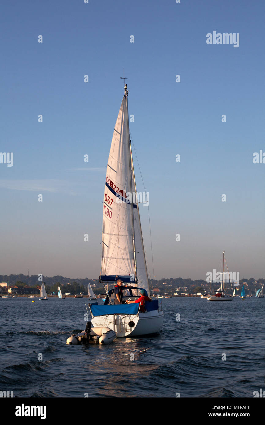 Sailing around Poole Harbour in summer, England Stock Photo - Alamy
