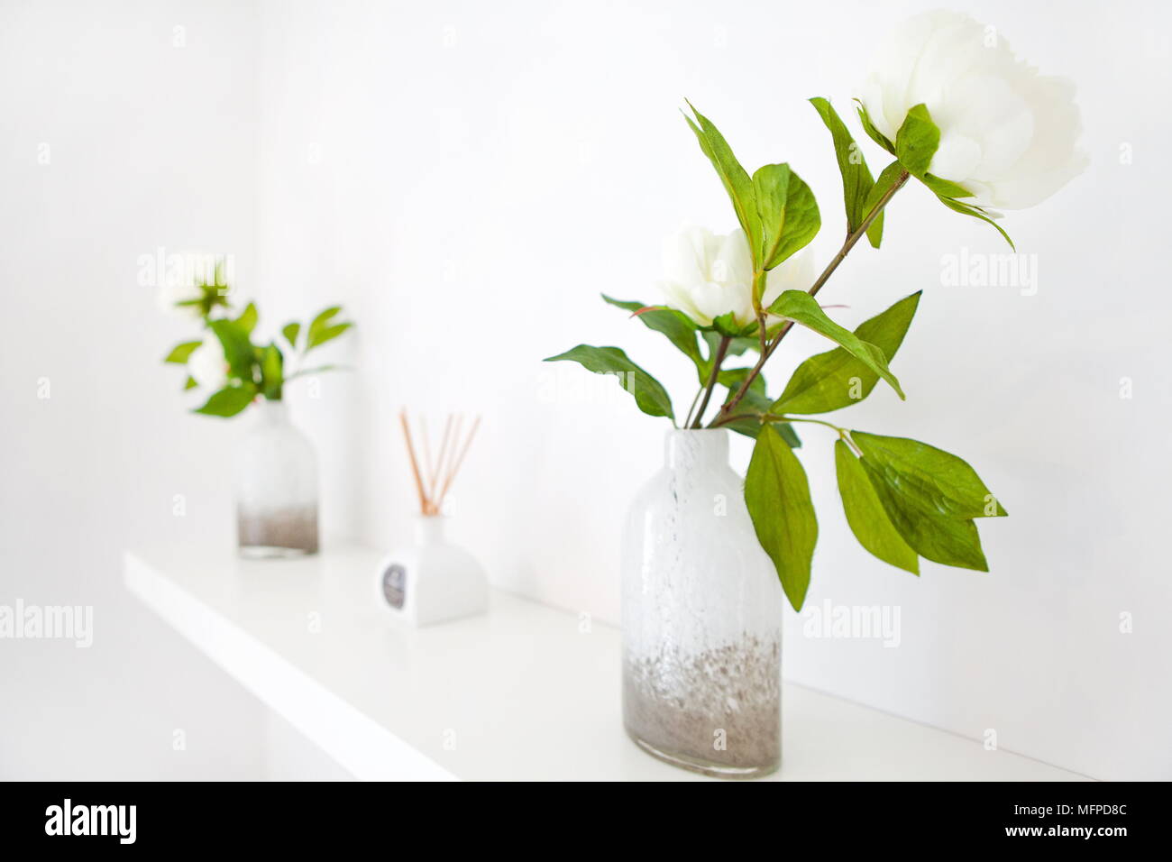 Stylish bathroom wallpaper hi-res stock photography and images - Alamy