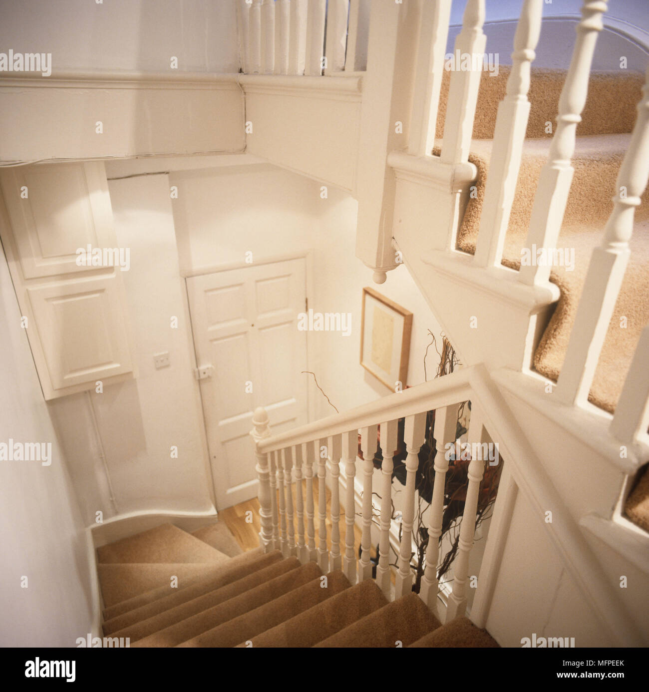 Halfway up the stairs shot Stock Photo - Alamy
