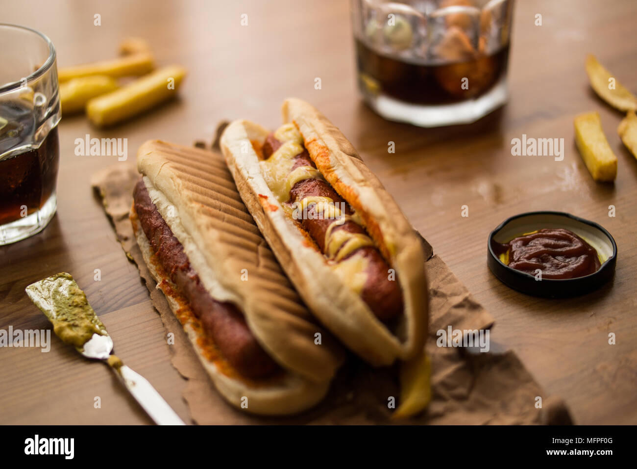Hotdog in bun hi-res stock photography and images - Alamy