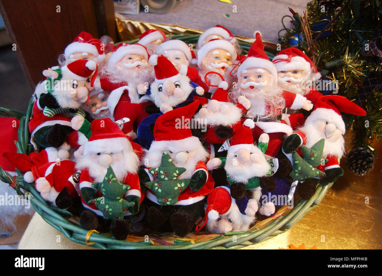 Christmas in Aslace, East of France, Santa Claus Stock Photo - Alamy