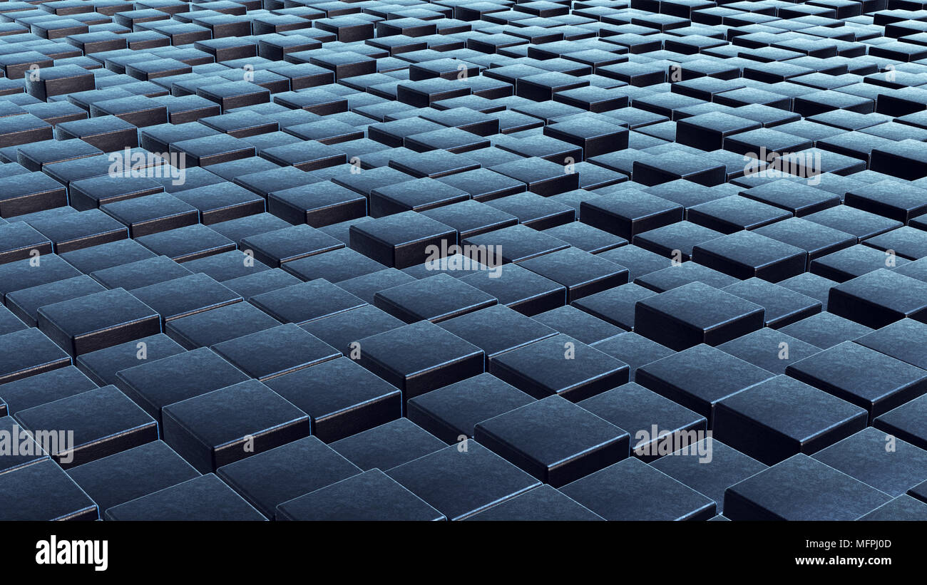 Cubes array in repeating pattern, abstract 3d rendering illustration of ...