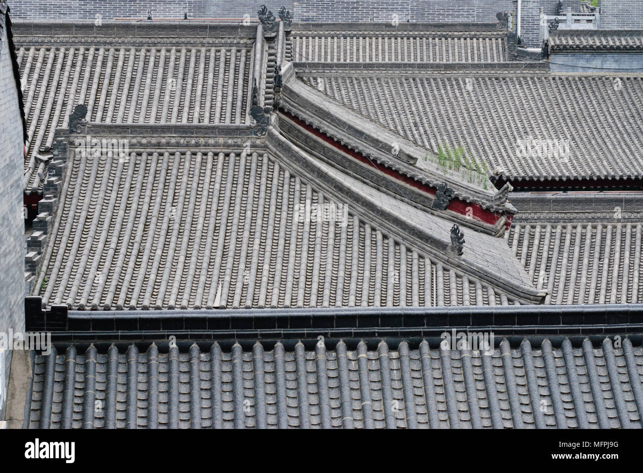 Old traditional chinese roofs texture background view Stock Photo - Alamy