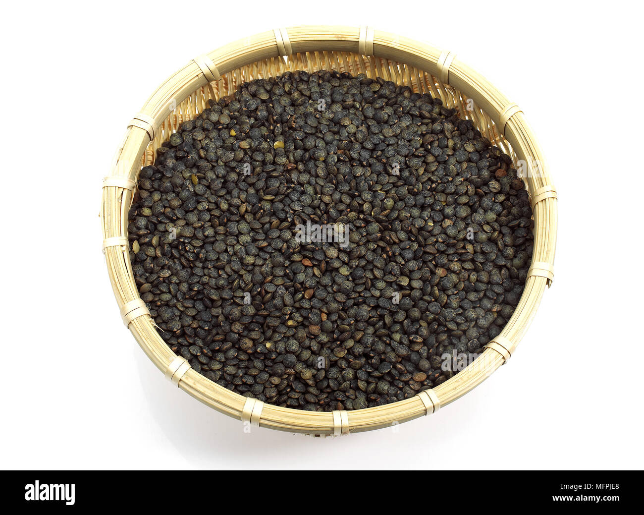 French Green Lentils called Puy Lentils Stock Photo - Alamy