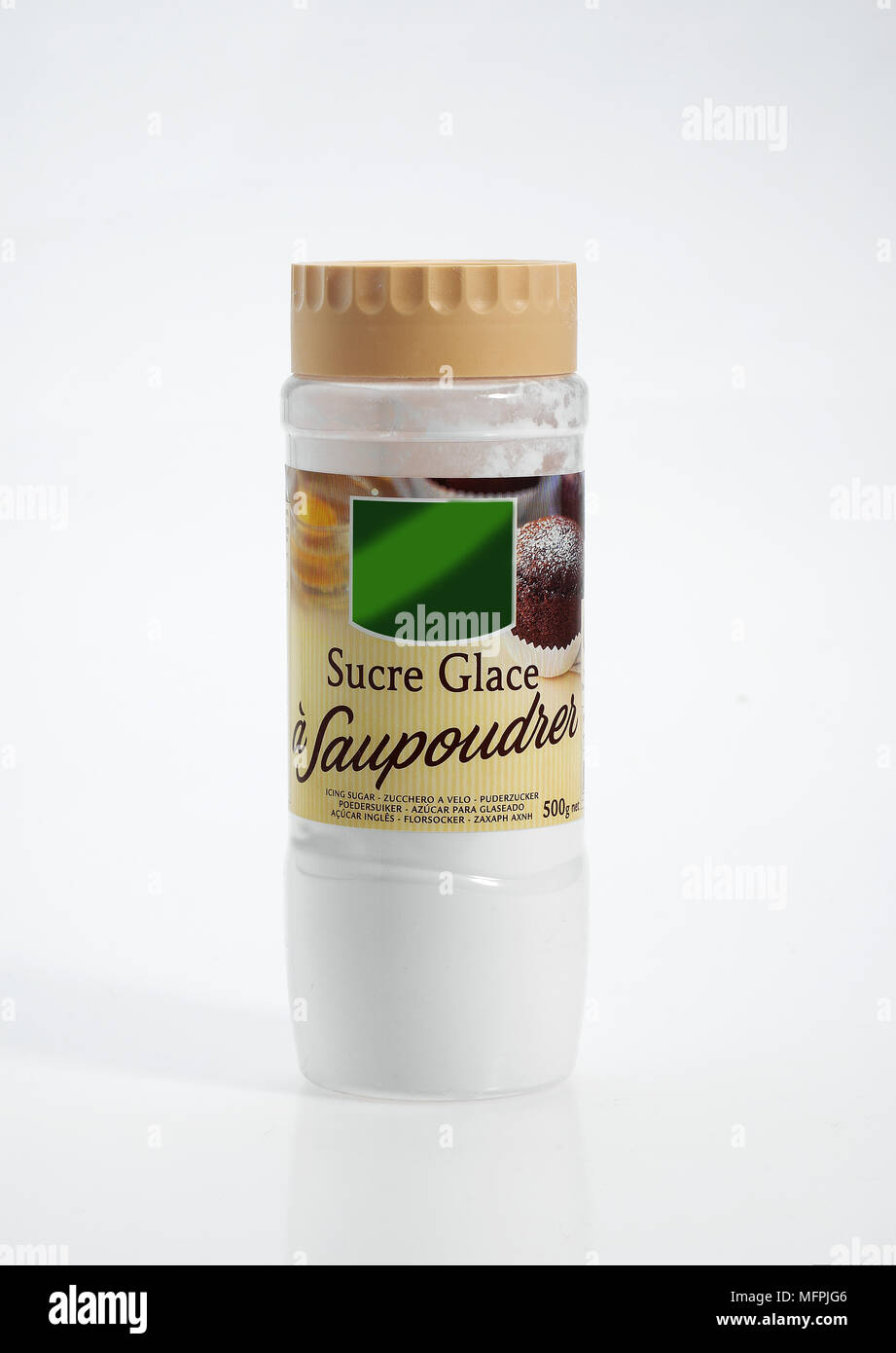 Icing Sugar against White Background Stock Photo - Alamy