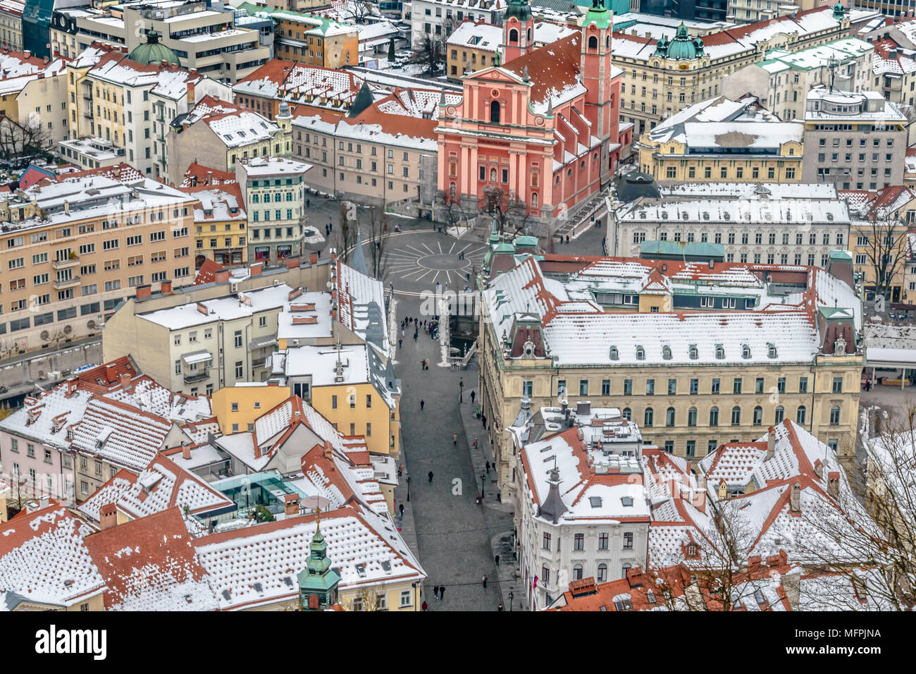 Ljubljana preseren square trg hi-res stock photography and images - Alamy