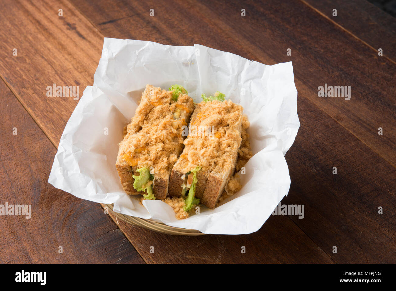 chicken floss and bread Stock Photo - Alamy