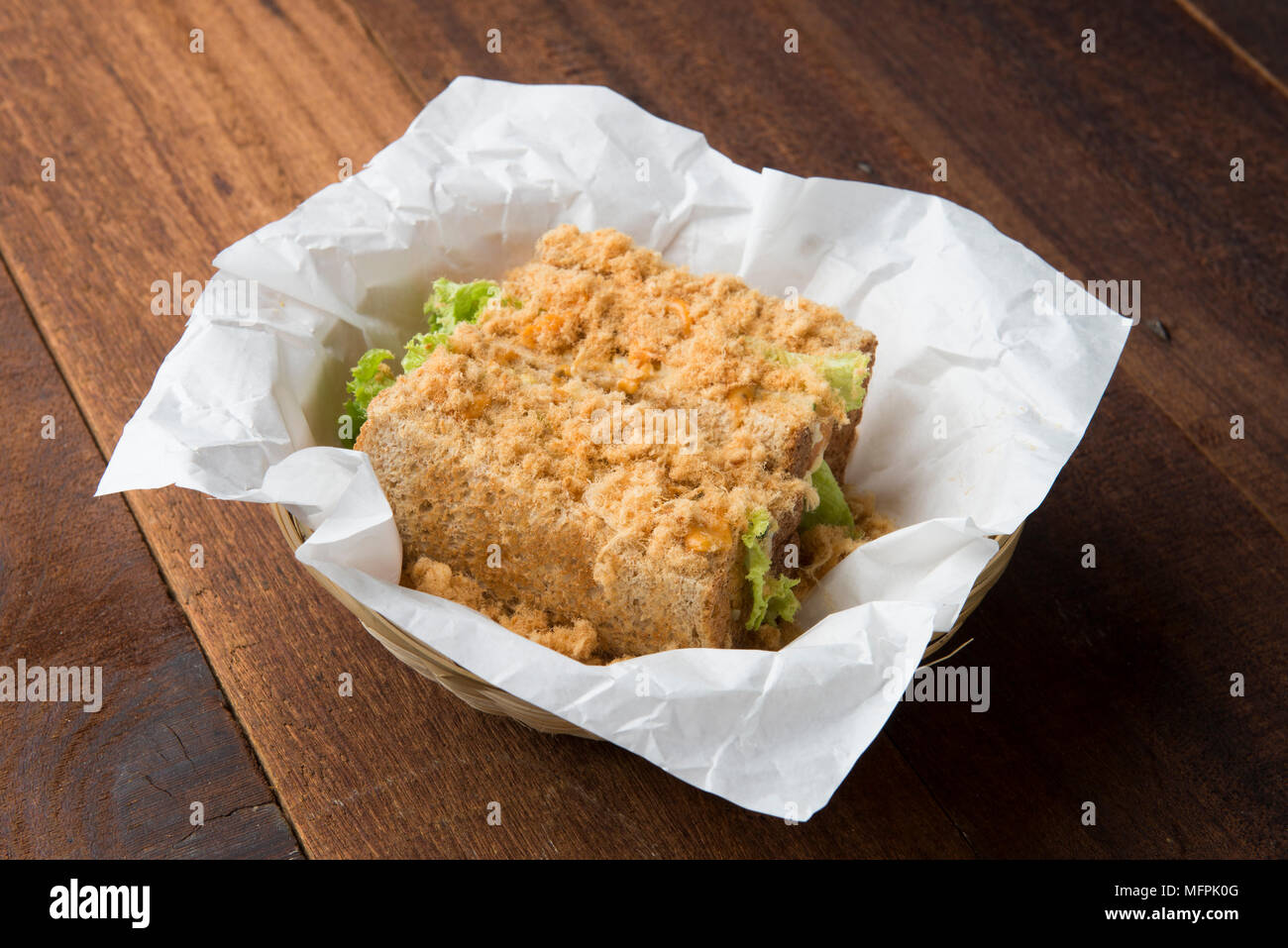 chicken floss and bread Stock Photo - Alamy