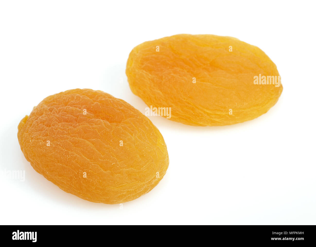 Dried Apricot, prunus armeniaca, Dry Fruits against White Background ...