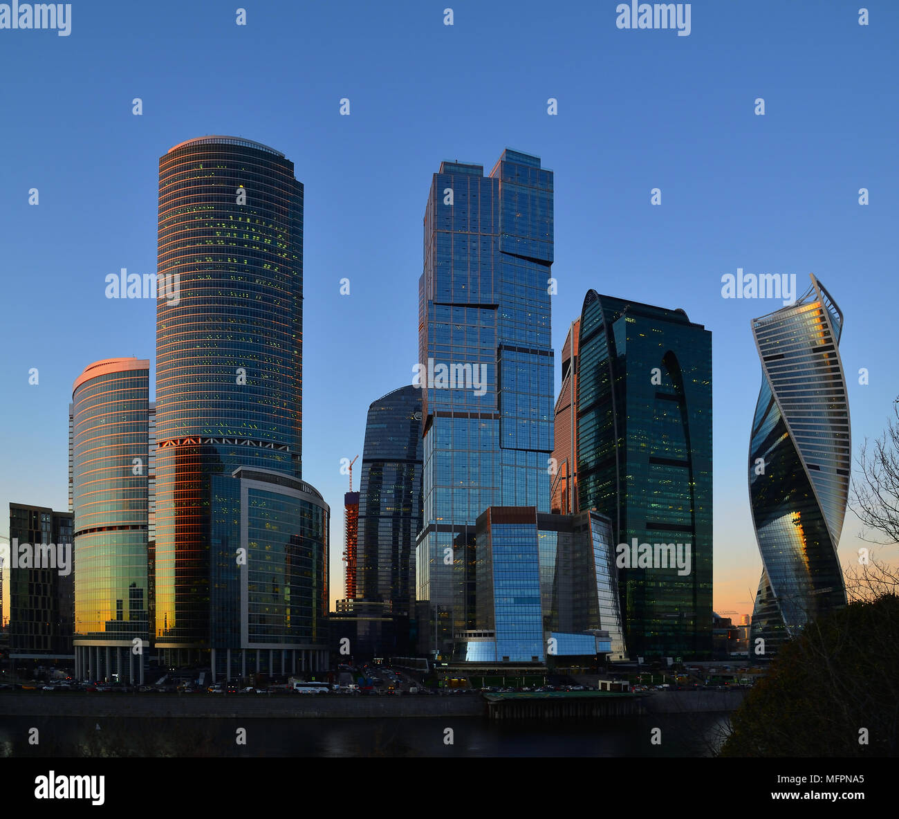 Moscow, Russia - november 02. 2017. towers of the international ...
