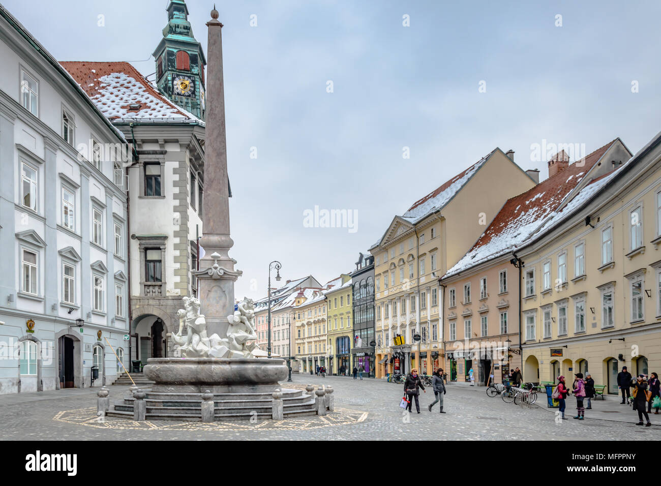 Town square 'ljubljana' hi-res stock photography and images - Alamy