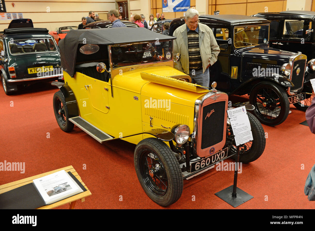 Classic car on display at the Shetland Classic Car Show at the ...