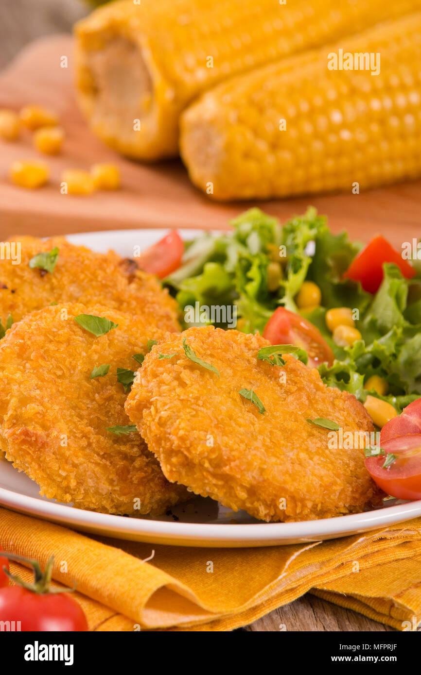 Burger sweetcorn salad hi-res stock photography and images - Alamy