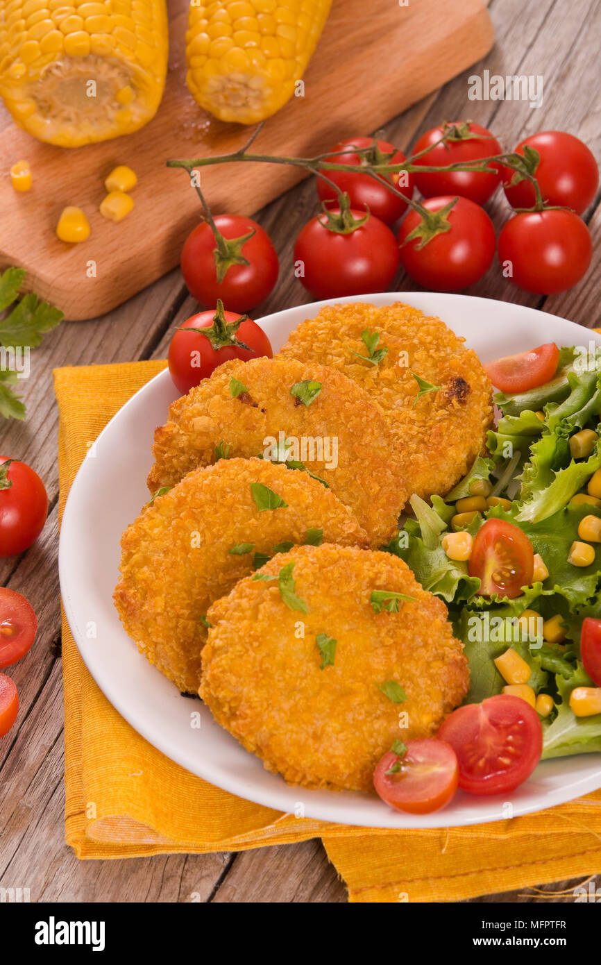 Burger sweetcorn salad hi-res stock photography and images - Alamy