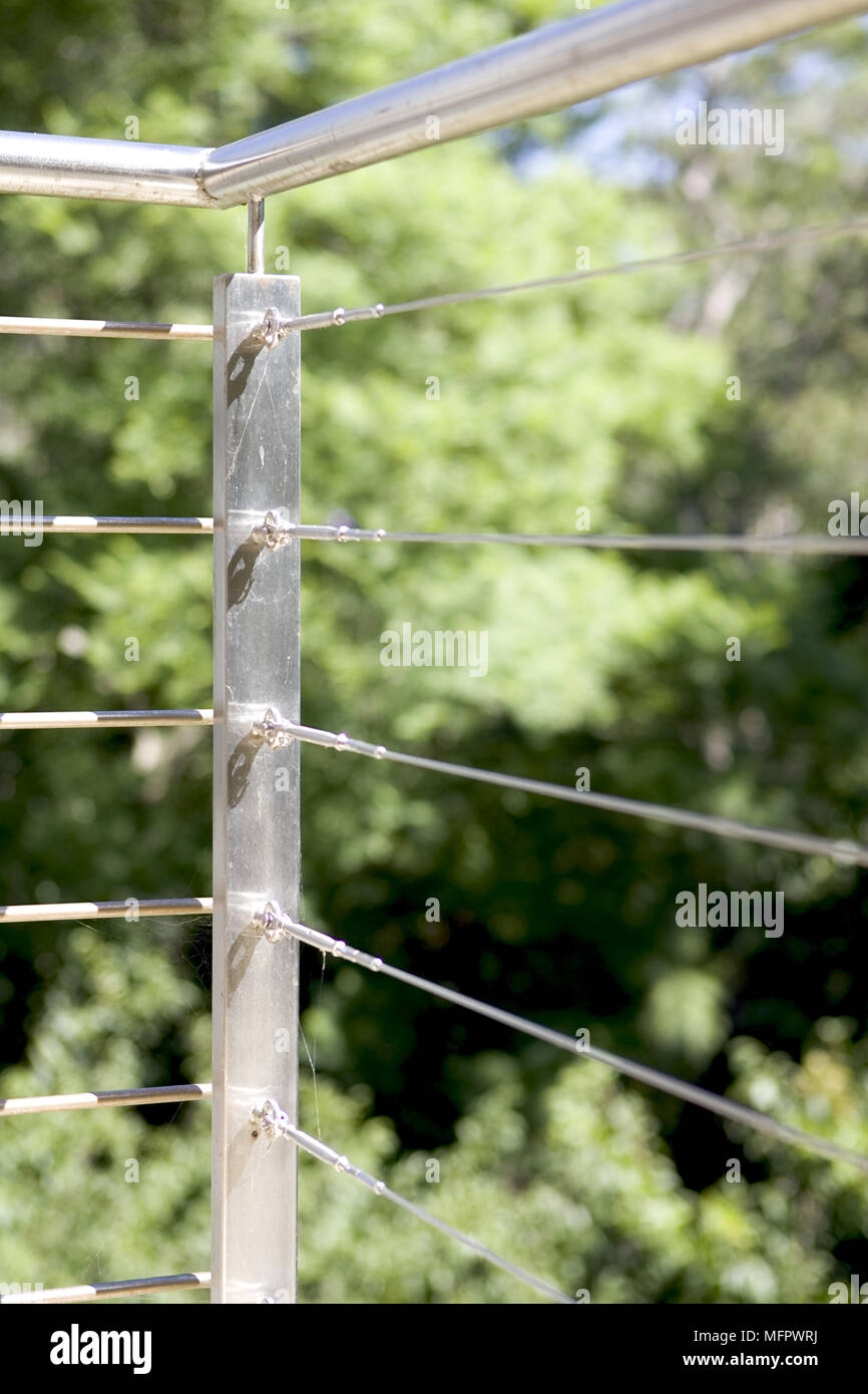 Close up steel railing of balcony Stock Photo - Alamy