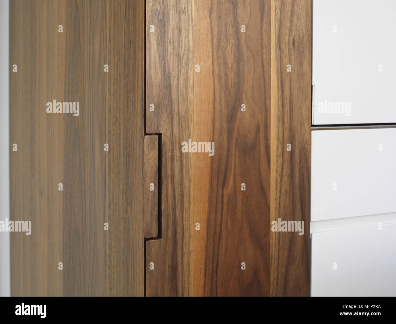 Integral fridge in modern kitchen Stock Photo - Alamy