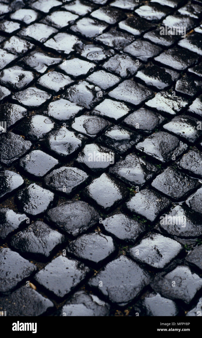 Wet cobblestones hi-res stock photography and images - Alamy
