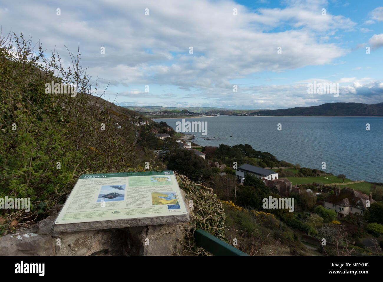 Interpretation board. Gogarth Nature Reserve. The Great Orme. Conwy ...