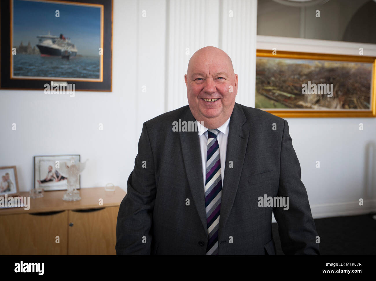 The Mayor of Liverpool, Cllr Joe Anderson, pictured in the mayor's ...