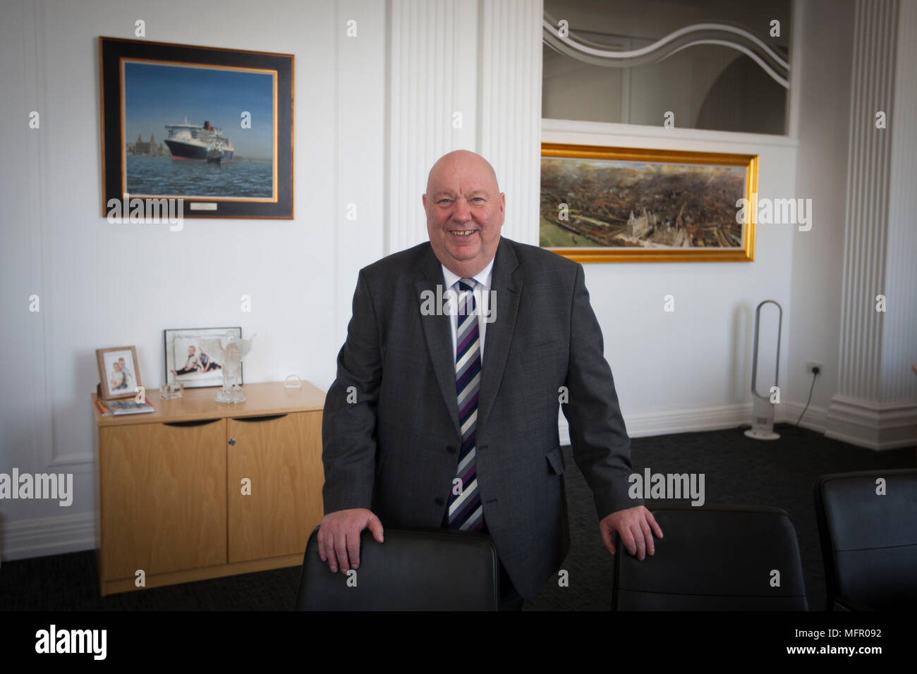 The Mayor of Liverpool, Cllr Joe Anderson, pictured in the mayor's ...