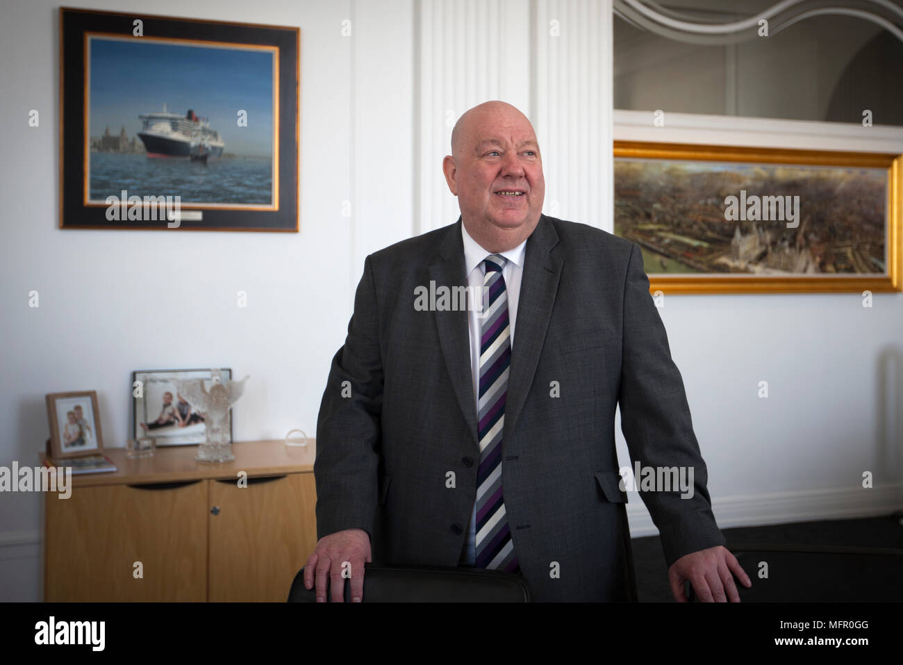 The Mayor of Liverpool, Cllr Joe Anderson, pictured in the mayor's ...