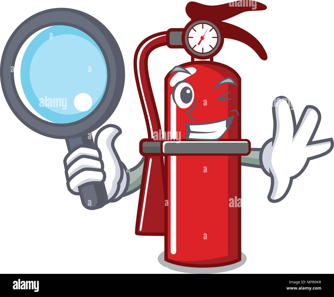 Detective fire extinguisher character cartoon Stock Vector Image & Art ...