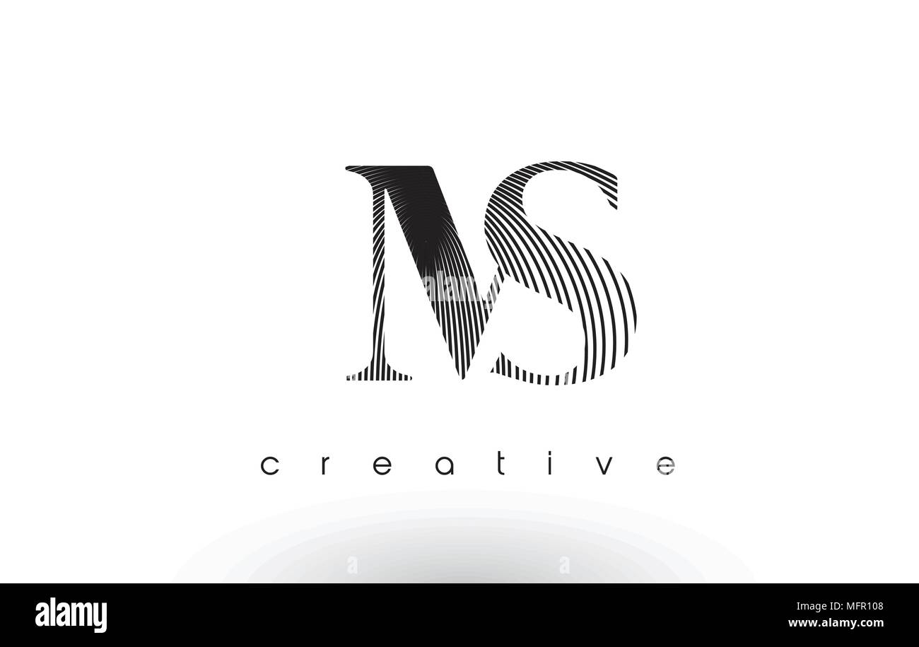 MS Logo Design With Multiple Lines. Artistic Elegant Black and White ...