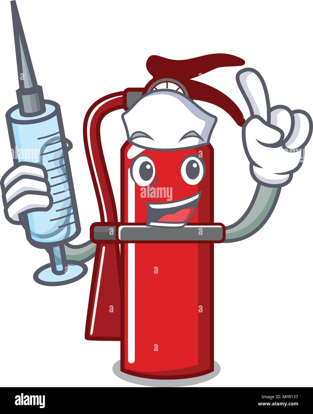 Nurse fire extinguisher character cartoon Stock Vector Image & Art - Alamy