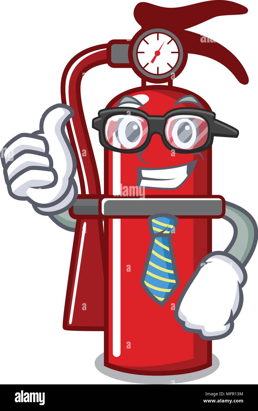 Businessman fire extinguisher character cartoon Stock Vector Image ...