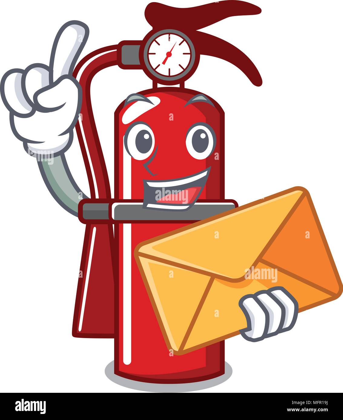 With envelope fire extinguisher character cartoon Stock Vector Image ...