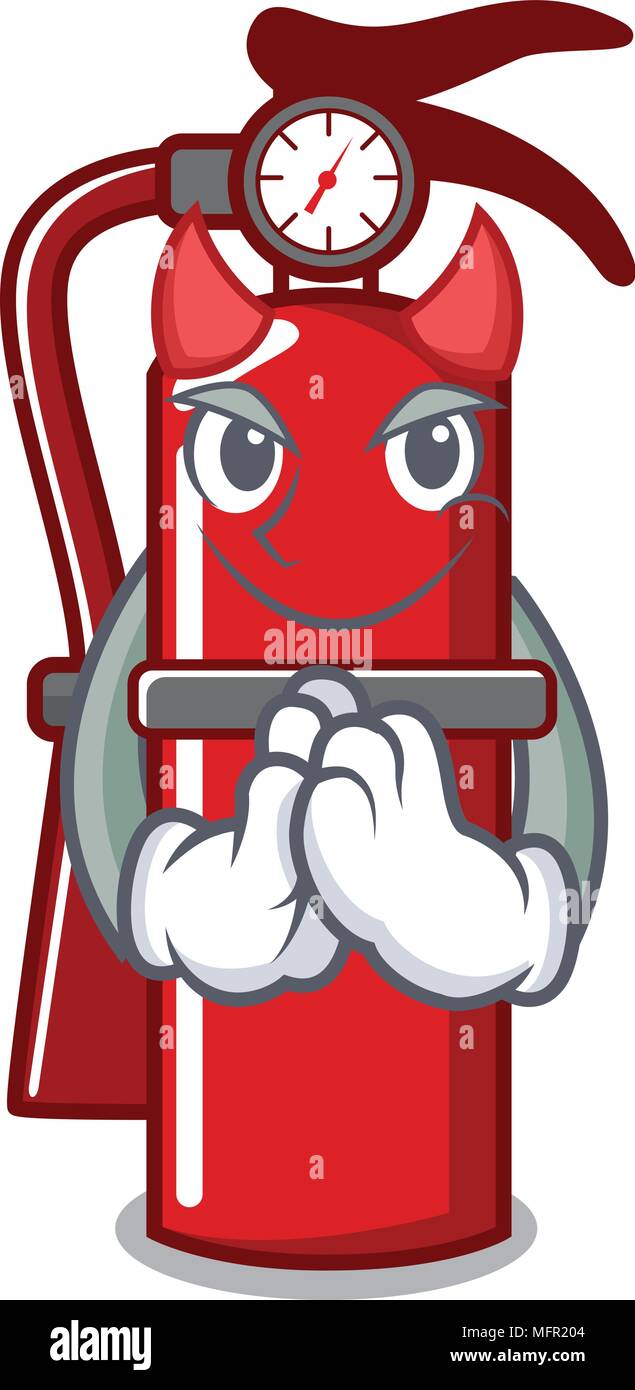 Devil fire extinguisher mascot cartoon Stock Vector Image & Art - Alamy