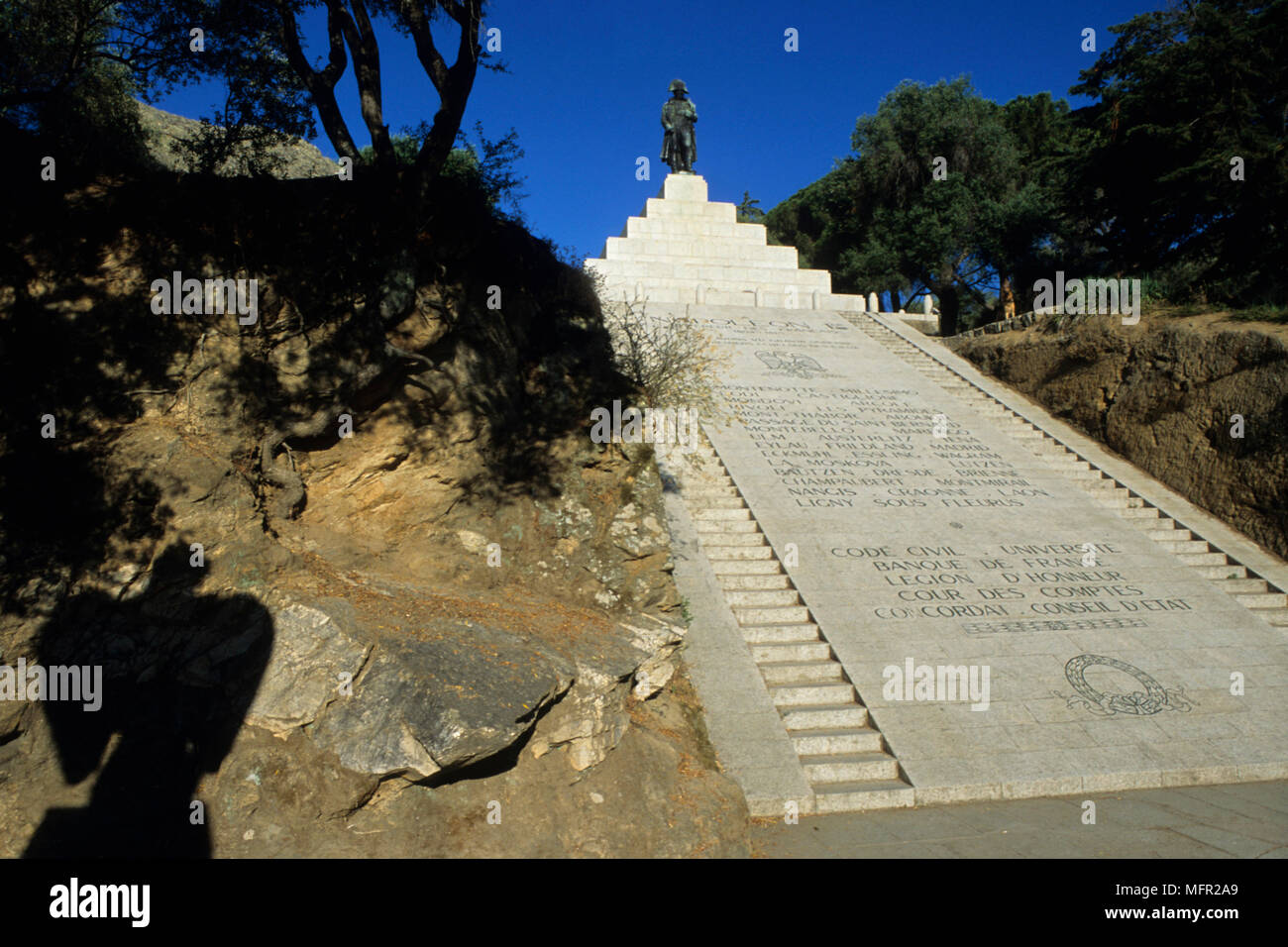 The statue of Napoleon Bonaparte, french emperor. He was born in ...