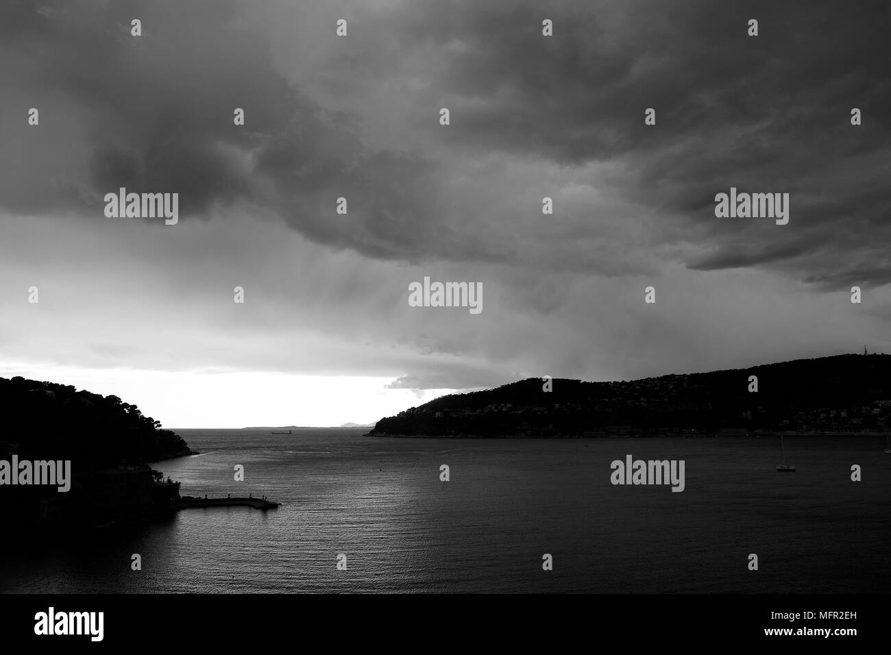 A winter storm is coming, Cap de Nice, France Stock Photo - Alamy