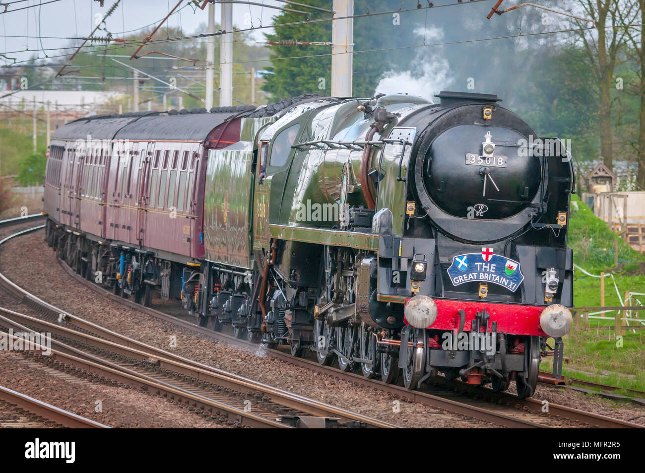 Winwick. United Kingdom. 25th. April. 2018. The Great Britain steam ... Winwick. United Kingdom. 25th. April. 2018. The Great Britain steam ...
