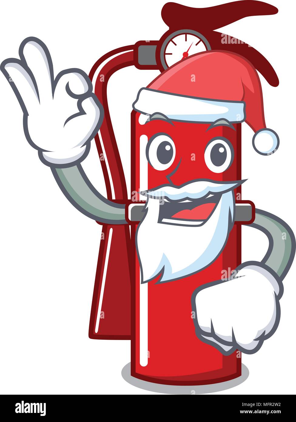 Santa fire extinguisher mascot cartoon Stock Vector Image & Art - Alamy