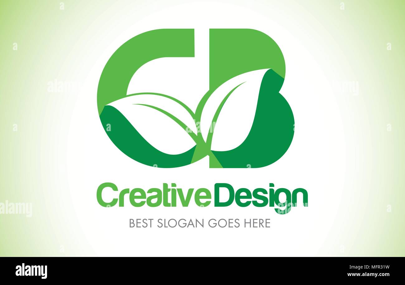 CB Green Leaf Letter Design Logo. Eco Bio Leaf Letters Icon ...