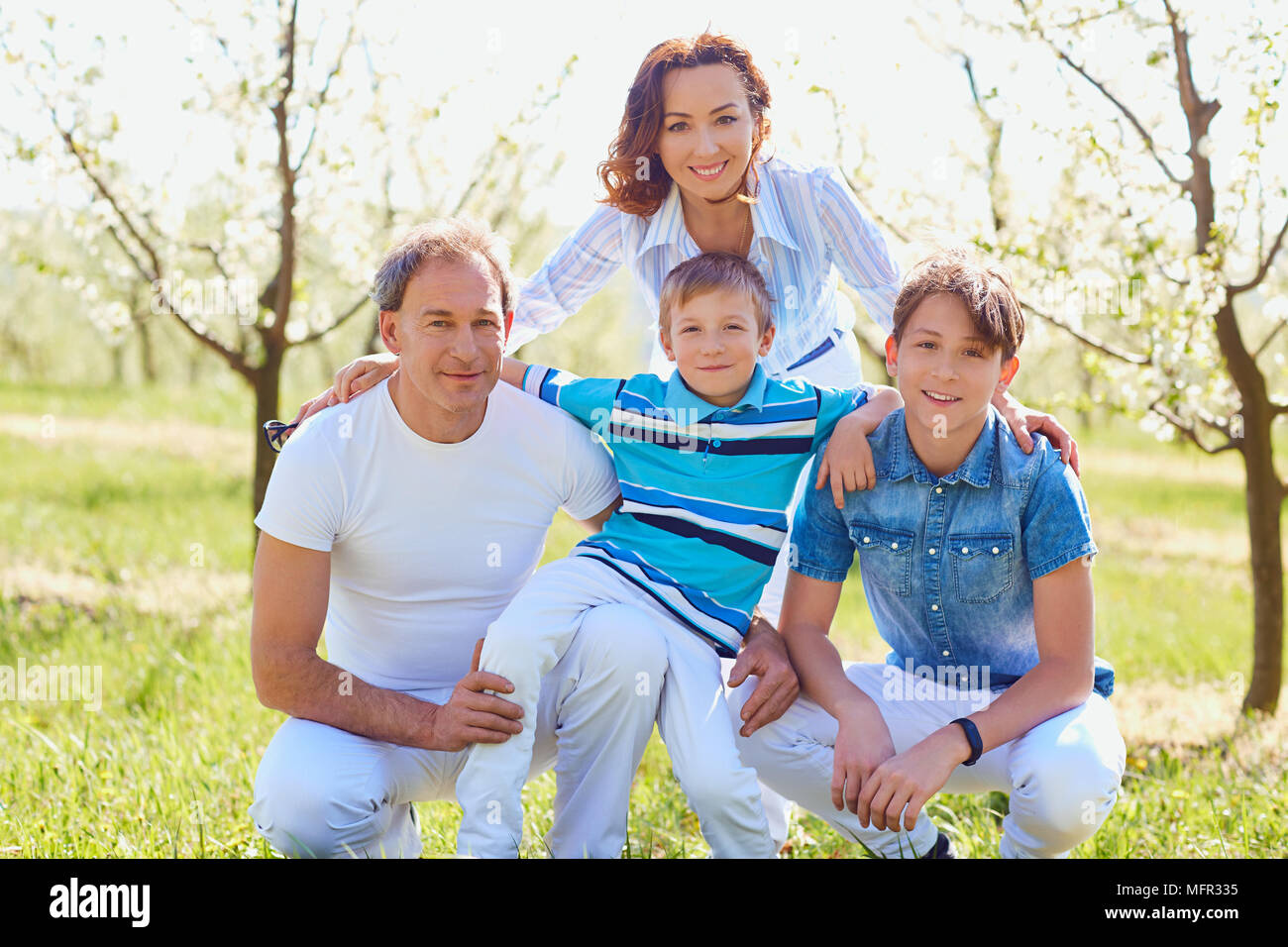Family spring hi-res stock photography and images - Alamy