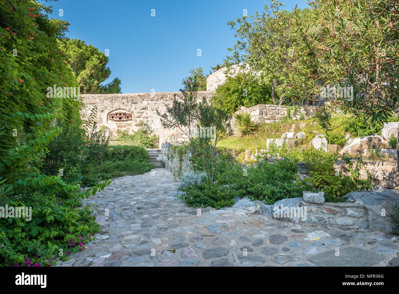 Interior View of ancient old Castle of St. Peter or Bodrum Castle in ...