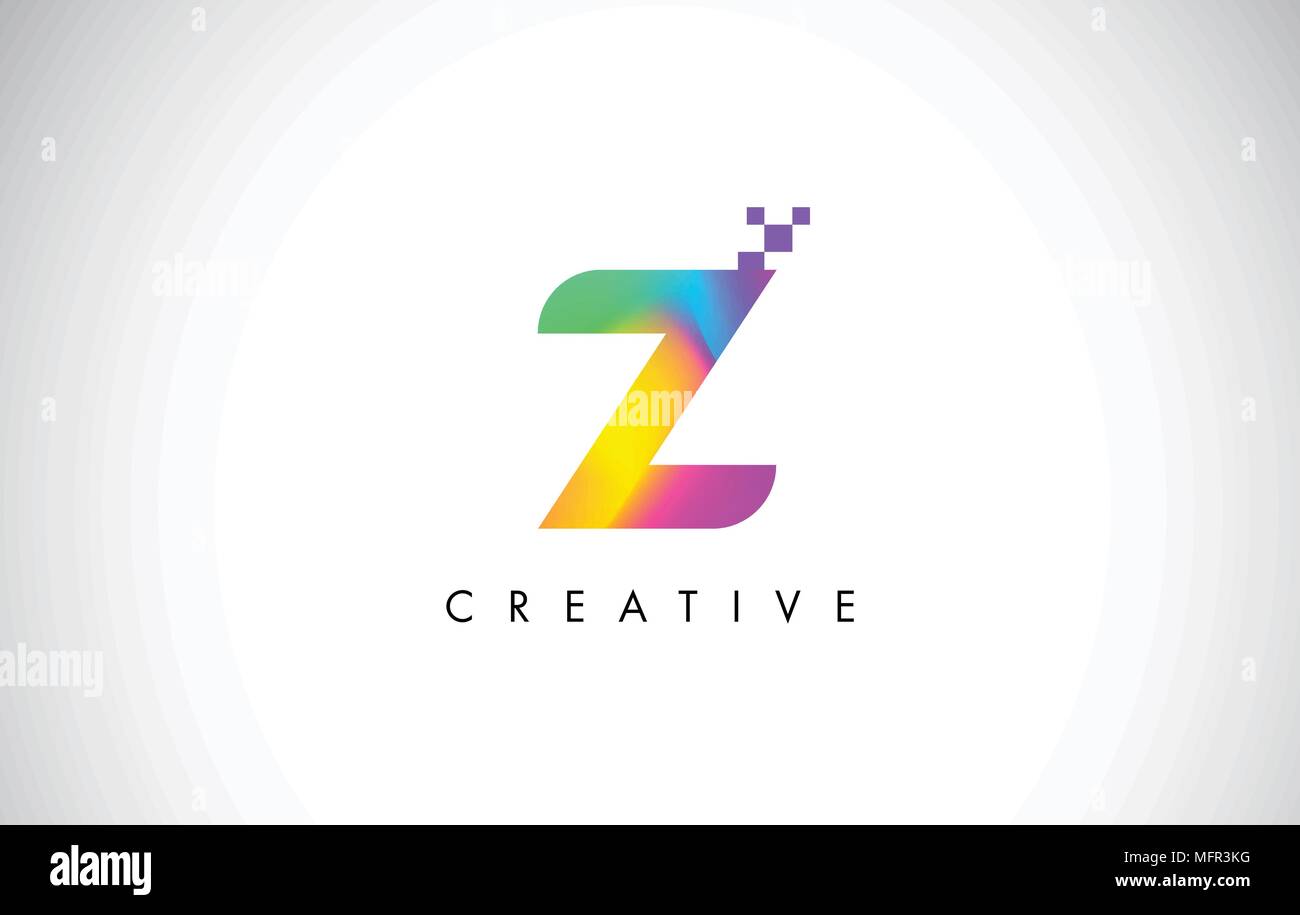 Z Colorful Logo Letter Design Vector. Creative Rainbow Gradient Letter ...
